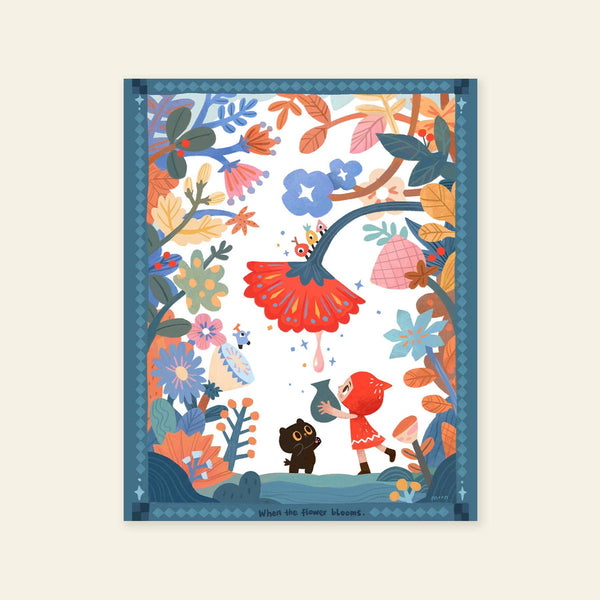 Tiny Kikimo - 8x10" Giclée Print - When The Flower Blooms – mt. fo'rest