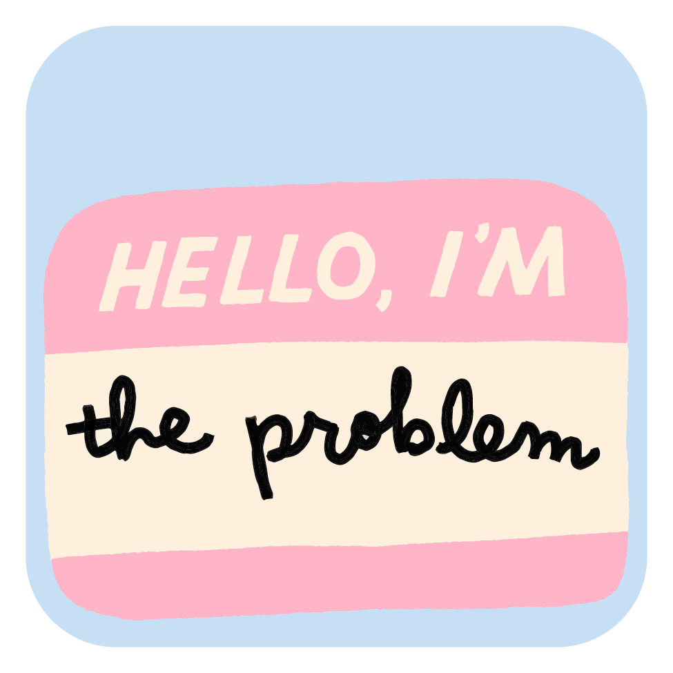 Hot Dang Press - Name Tag Iron-On - Hello I'm the Problem – mt. fo'rest
