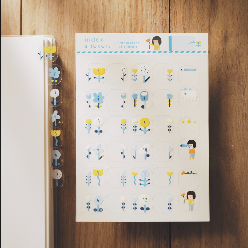 Yohand Studio Index Stickers - Flower – mt. fo'rest